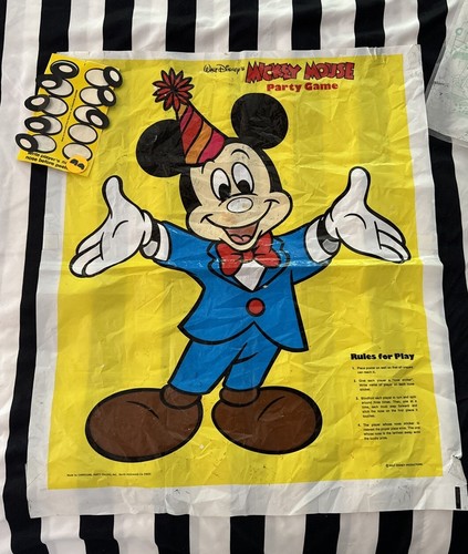 Vintage USED Mickey Mouse Birthday Party Supplies Rare pin / Stick nose ...