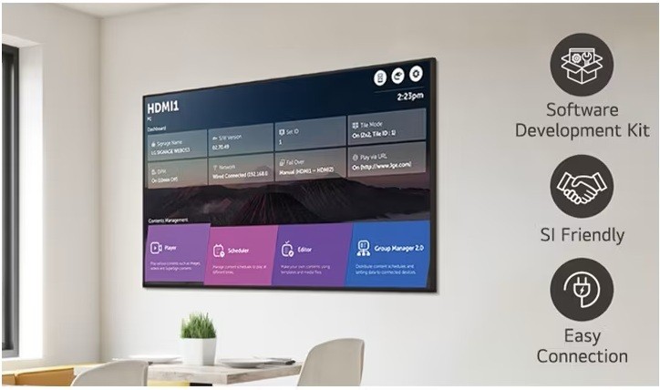 LG 86-inch 86UH5F-H 4K UHD Signage TV display monitor, good; for shop ...