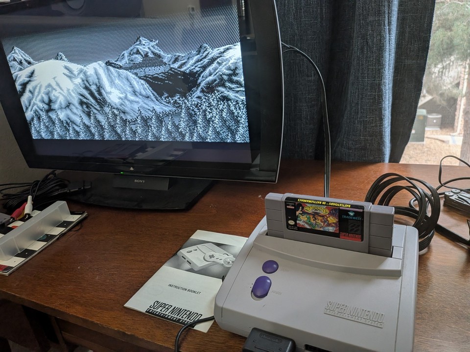 Super Nintendo SNES JR Console SNS-101 System Bundle 2 Controllers & 20 ...