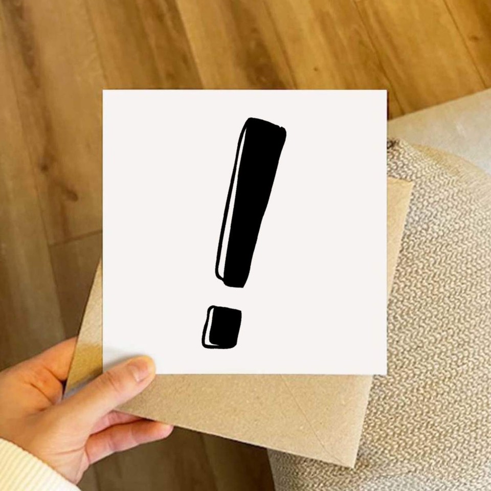 'Exclamation Mark' Greeting Cards (GC012327) | eBay