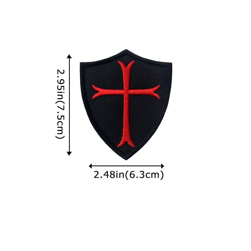 Embroidered patches Hook Loop Tactical Sew on patch Shield Appliques | eBay