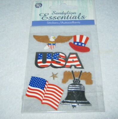 Stickers -Sandylion - Essentials Stickers - USA Flag Eagle & More- New ...