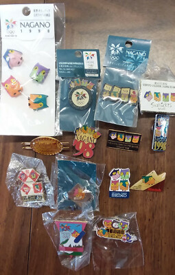 1998 Nagano Olympic Snowlets/Mascot Pins Lot of 14 in perfect shape | eBay
