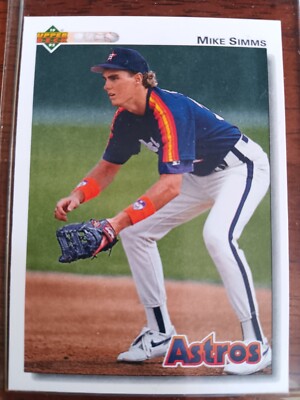 MIKE SIMMS ASTROS 1992 UPPER DECK BASEBALL CARD #584 | eBay