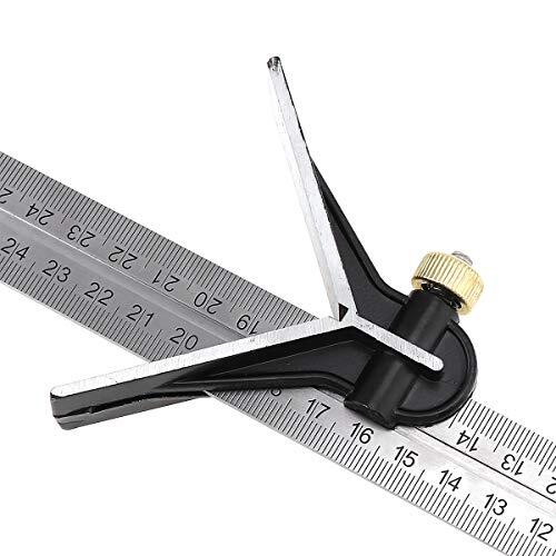 12" Adjustable Sliding Combination Square Ruler & Protractor Level ...