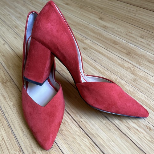 1. State Red Suede Block Heel Shoes Size7M/37.5 | eBay