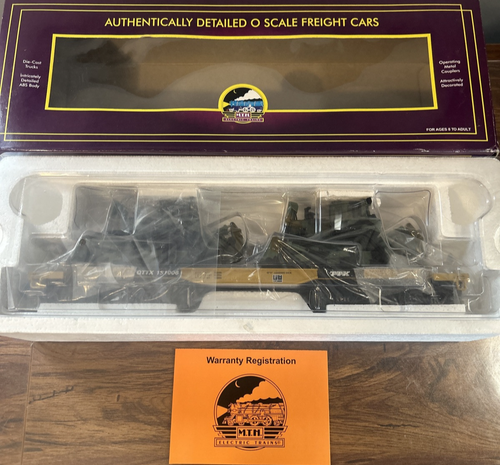 MTH 20-98378 O Gauge US Army TTX Flatcar with two Tractors #131005 LN ...
