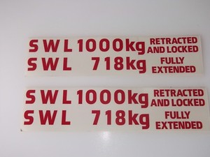 JCB 3CX Safe Working Load Decal SWL (Pair) | eBay