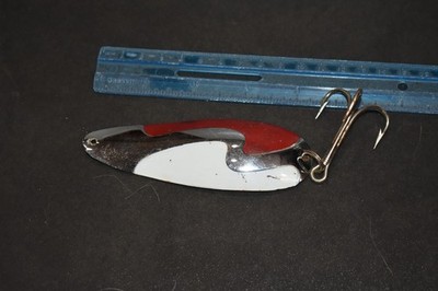 ACME Kamlooper Fishing Spoon Lure for Gamefish. Silver, White, Red, 6 ...
