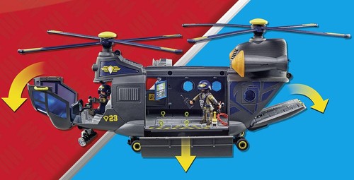 Rescue Aircraft Helicopter Toy with Lights Sound Winch and Figures for ...