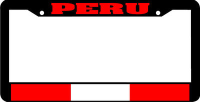 PERUVIAN FLAG PERU License Plate Frame | eBay