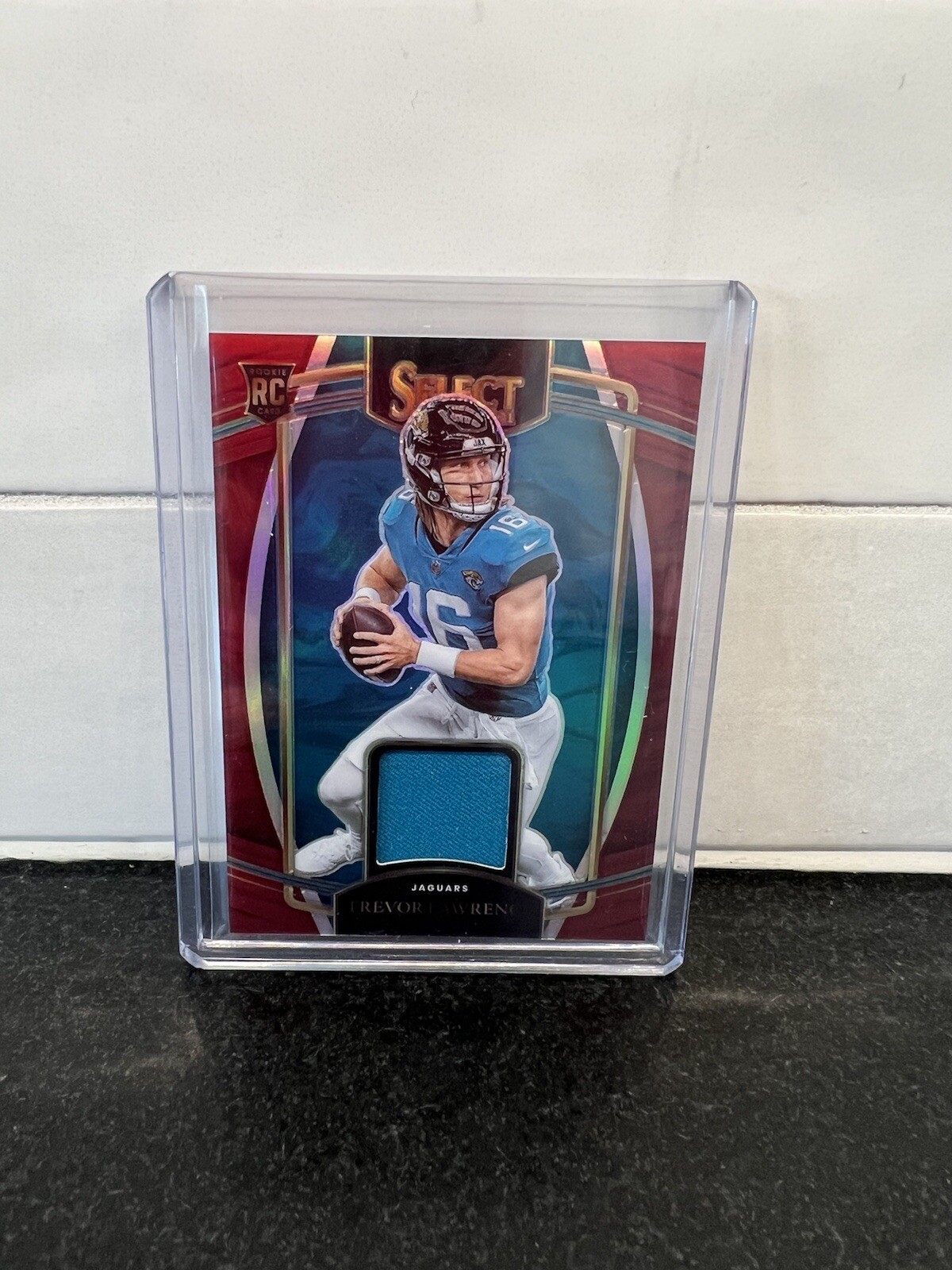 2021 Trevor Lawrence Select Football Red Prizm Rookie RC Patch RSW-TLR ...