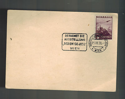 1938 Vienna Austria Cover to Eternal Jew Movie Cancel Judaica | eBay
