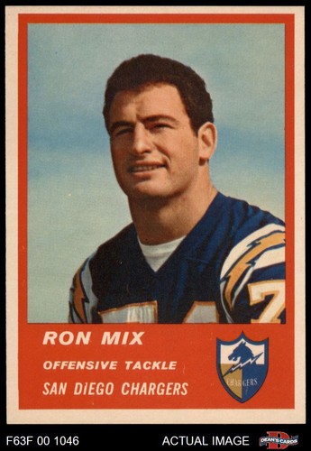1963 Fleer #73 Ron Mix Chargers HOF Southern California 7 - NM | eBay