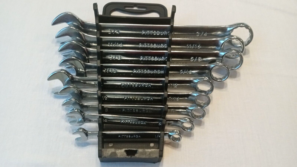 Pittsburgh 9 Piece Fully Polished Combination Wrench Set 42304 | eBay