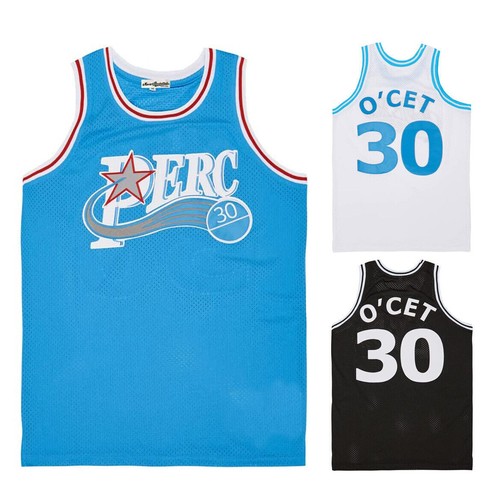 Perc #30 Ocet Basketball Jersey Blue White Stitched Hip Hop Party ...