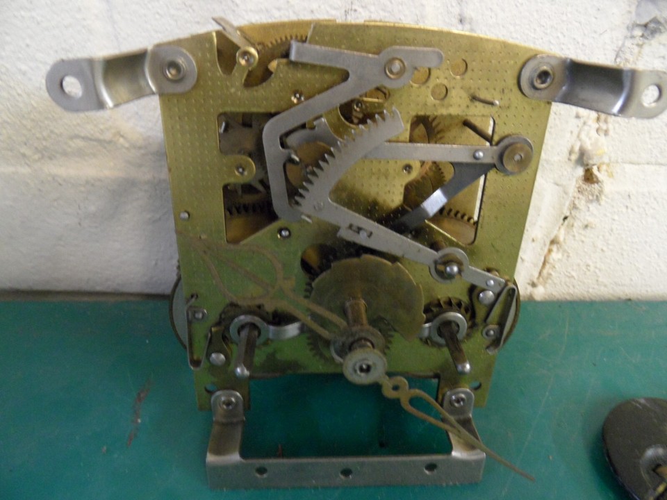 Clean Vintage Enfield Clock Movement, Pendulum, Gong Bar & Hands | eBay