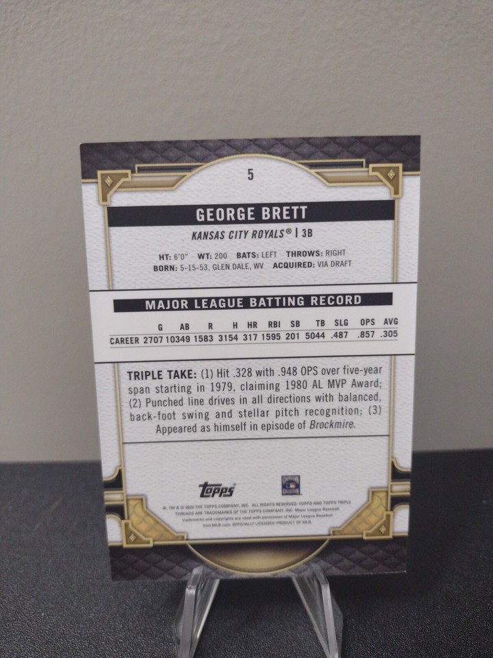 2022 Topps Triple Threads - GEORGE BRETT - Base | eBay