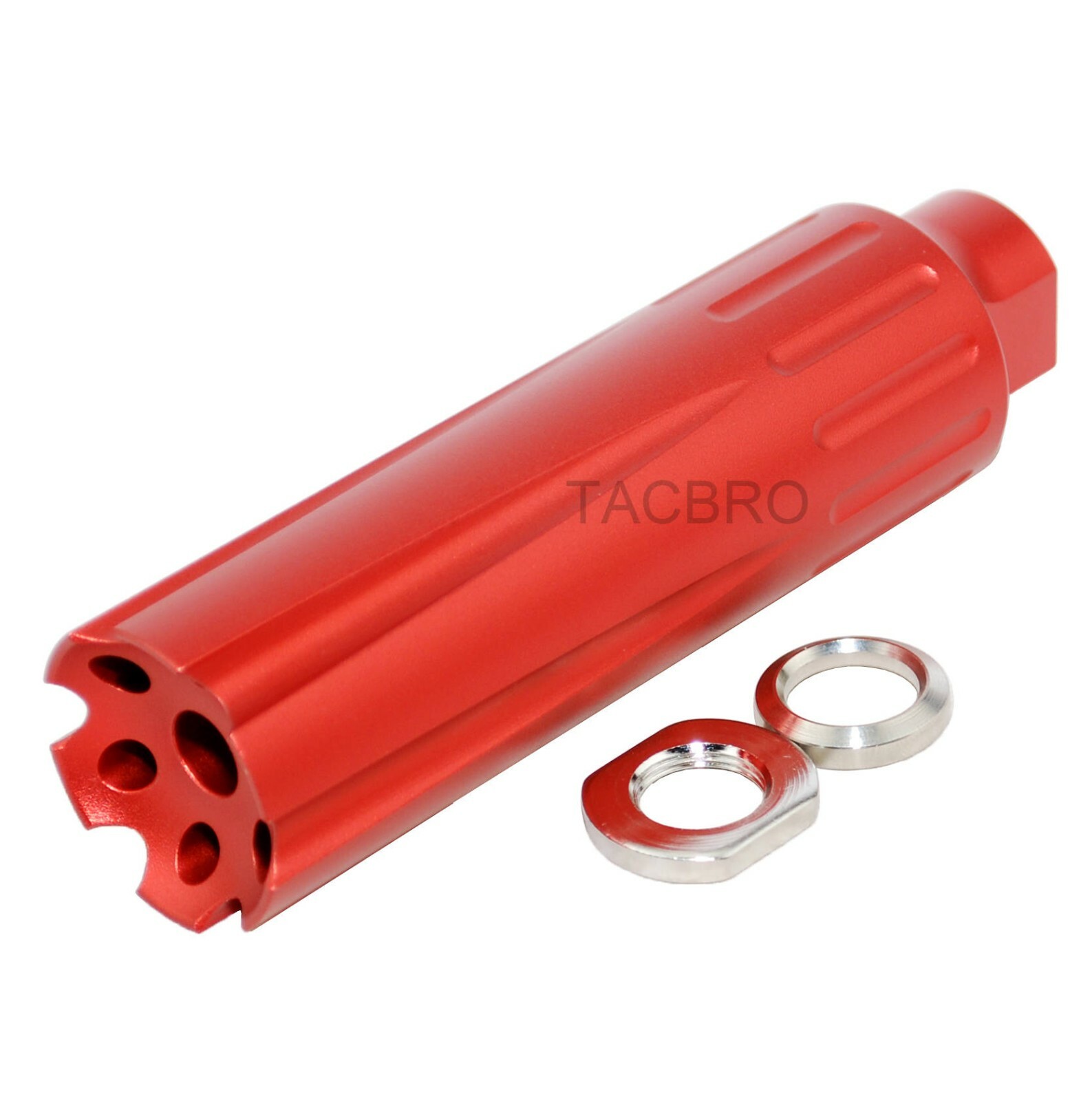 Red Aluminum Linear Compensator 1/2x28 Thread Pitch For 223 .223 .22LR ...