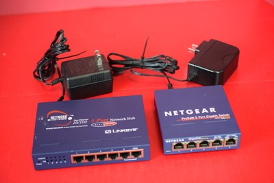 Netgear GS105 ProSAFE and Linksys 5-Port Network Hub See Pictures | eBay