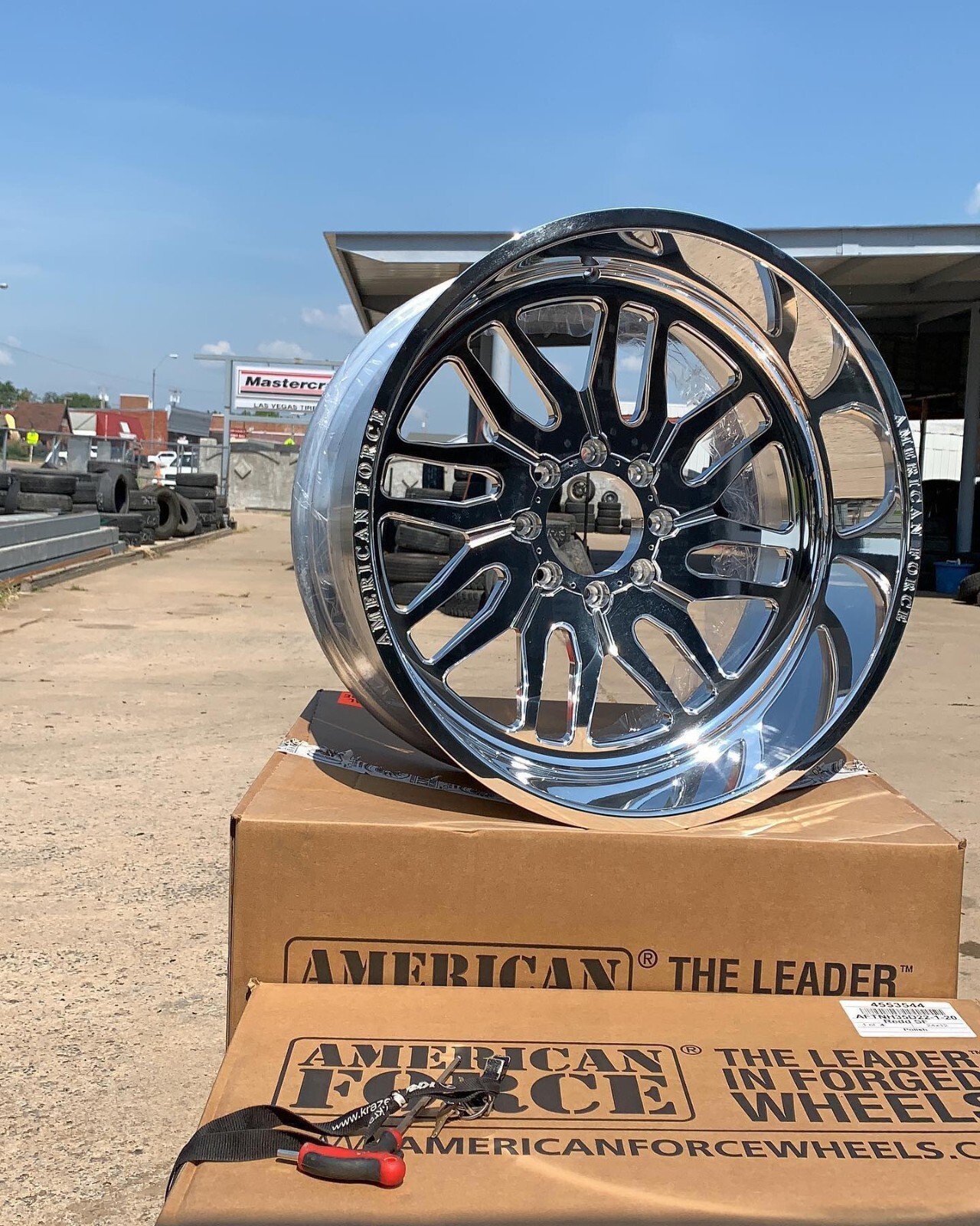 4 NEW 24X14 AMERICAN FORCE REDD SS6 8X170POLISH WITH33/ 35X12.50R24 ...