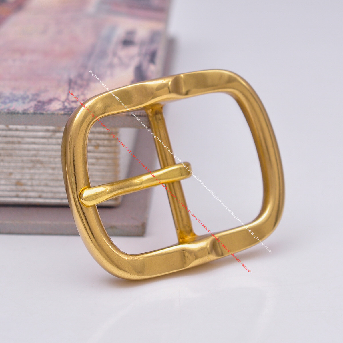 40MM HEAVY DUTY REAL SOLID BRASS HARDWARE CENTER BAR BELT BUCKLE ...