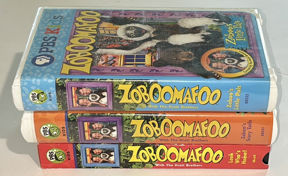 Lot (3) Zoboomafoo WB PBS Kids 2000 VHS/VCR Tapes; Little Pals/Scary ...