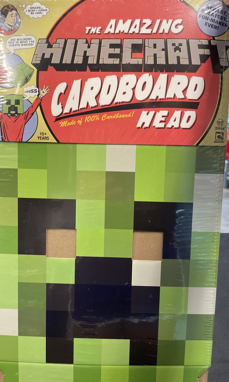 Minecraft Creeper Head Cardboard 2013 USA Mask Halloween for sale ...