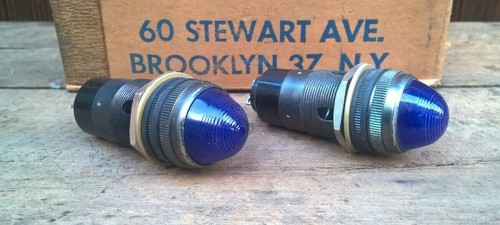 1 x VINTAGE DIALIGHT DIALCO BLUE BEEHIVE PANEL PILOT LIGHT - RAT ROD ...