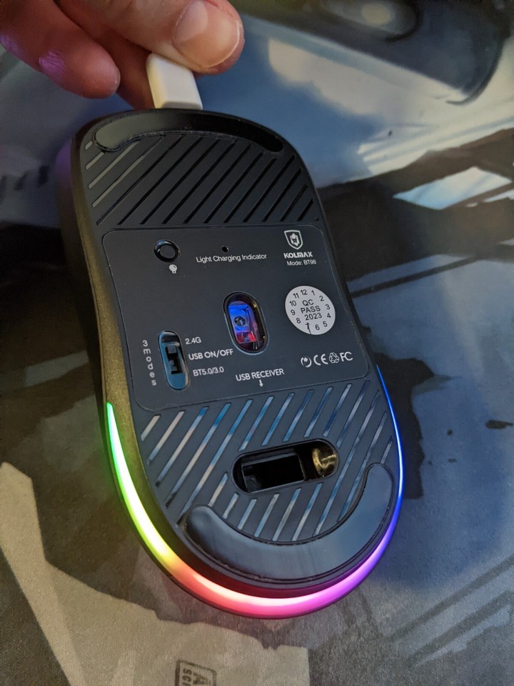 KOLMAX BT98 MEMBRANE Wireless Keyboard and Mouse Combo RGB Backlit | eBay