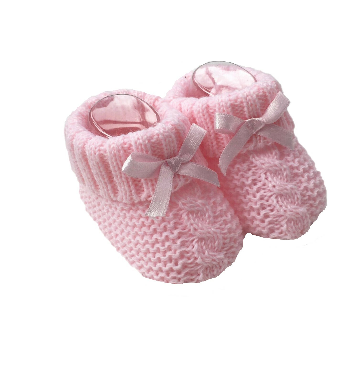 Newborn Baby Boy Girl Bow Knitted Booties Bootees Soft Shoe Gift Idea 0 ...