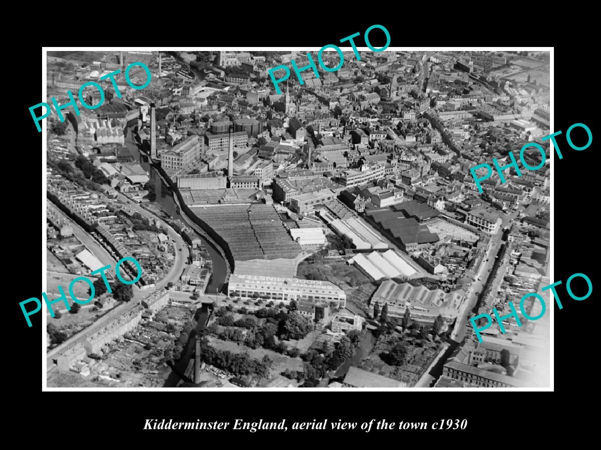 OLD 8x6 HISTORIC PHOTO OF KIDDERMINSTER ENGLAND VIEW OF THE TOWN c1930 ...