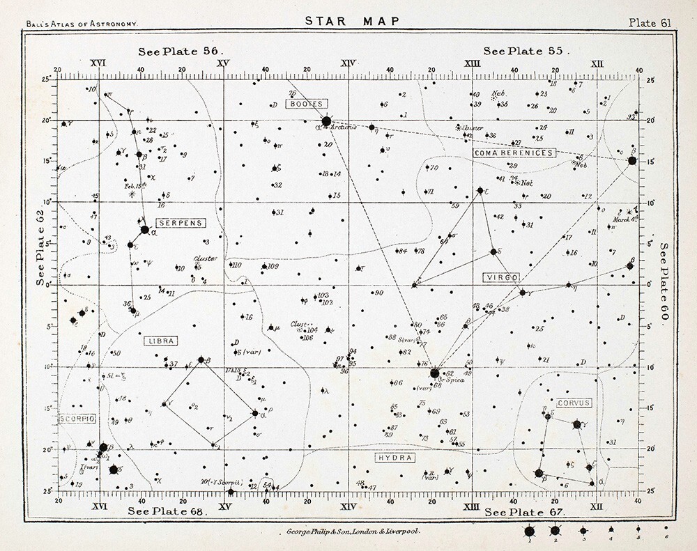 Libra Constellation Map