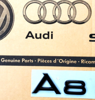 original Audi A8 Logo Schriftzug schwarz Emblem Aufkleber hinten ...