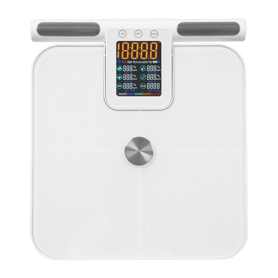 8 Electrode Smart Body Fat Scale - Full Body Composition Analyzer with ...
