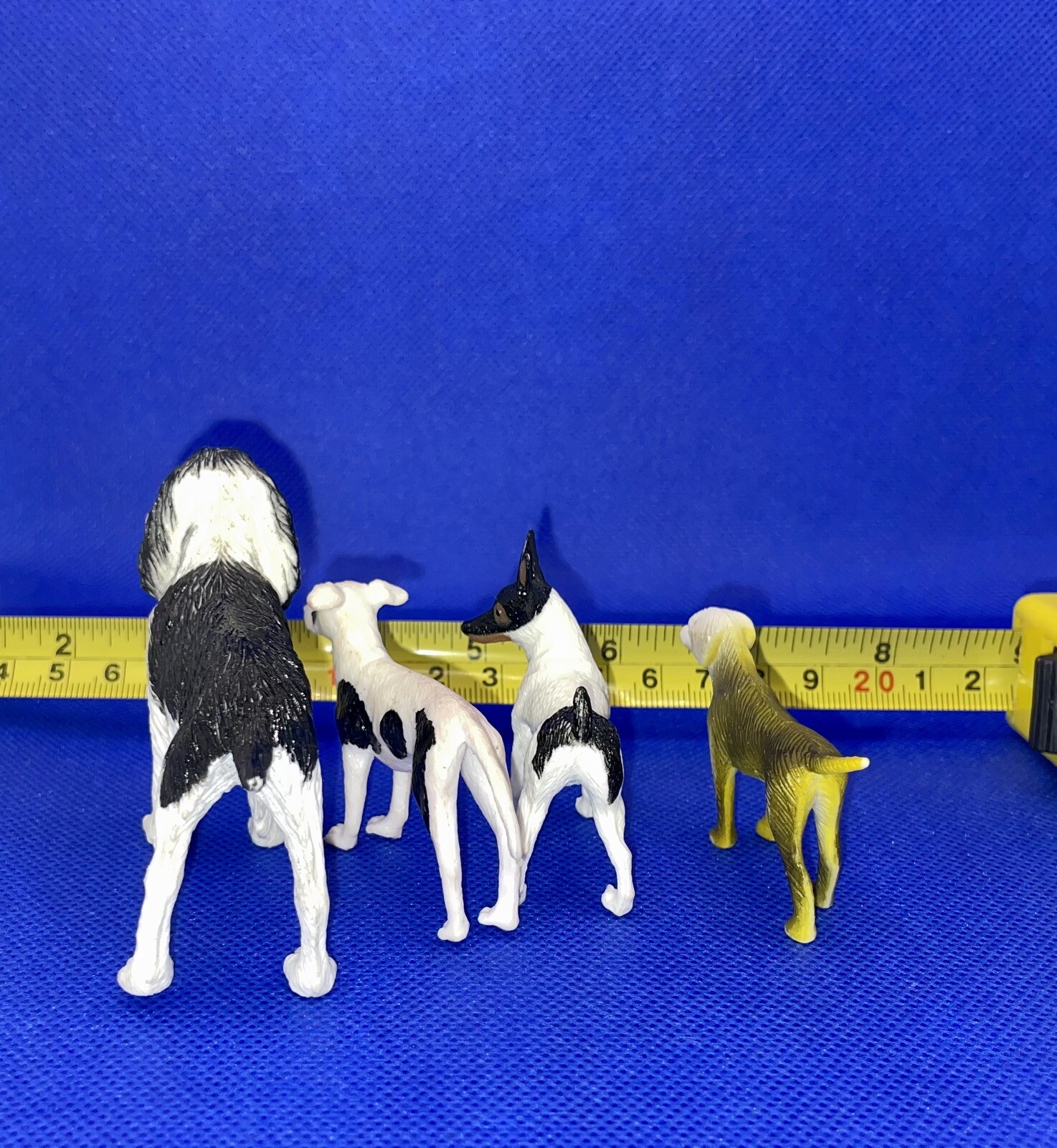 MINIATURE Spaniel Greyhound Pointer Terrier LOT of 4 FIGURES DOLLHOUSE ...