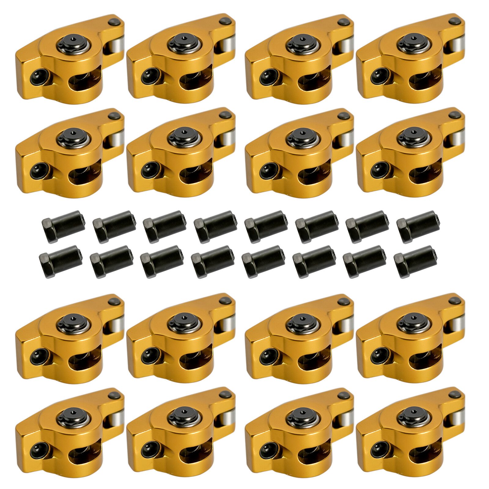 Aluminum Full Roller Rockers Arms 1.6 Ratio 3/8" Stud for Chevy SBC 267 ...