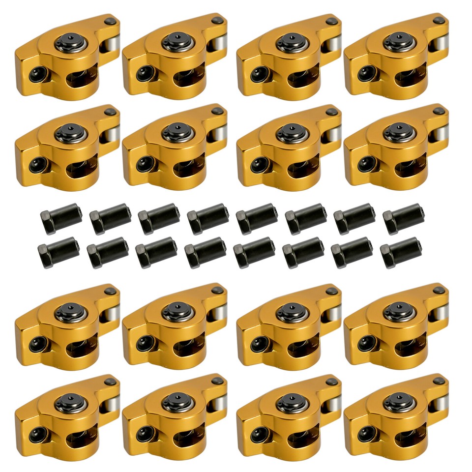 Aluminum Full Roller Rockers Arms 1.6 Ratio 3/8" Stud for Chevy SBC 267 ...