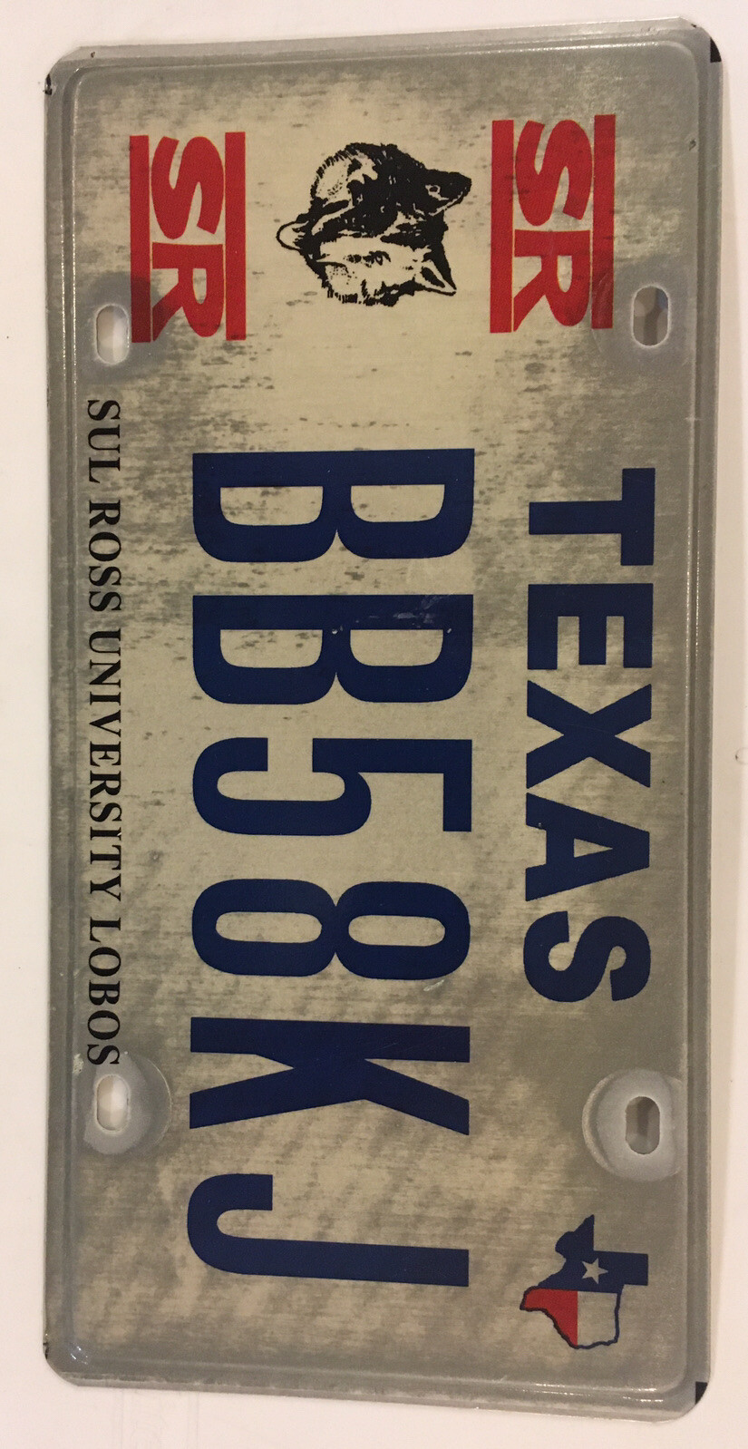 SUL ROSS UNIVERSITY LOBOS license plate Alpine SRSU Sully TX SR Rio ...