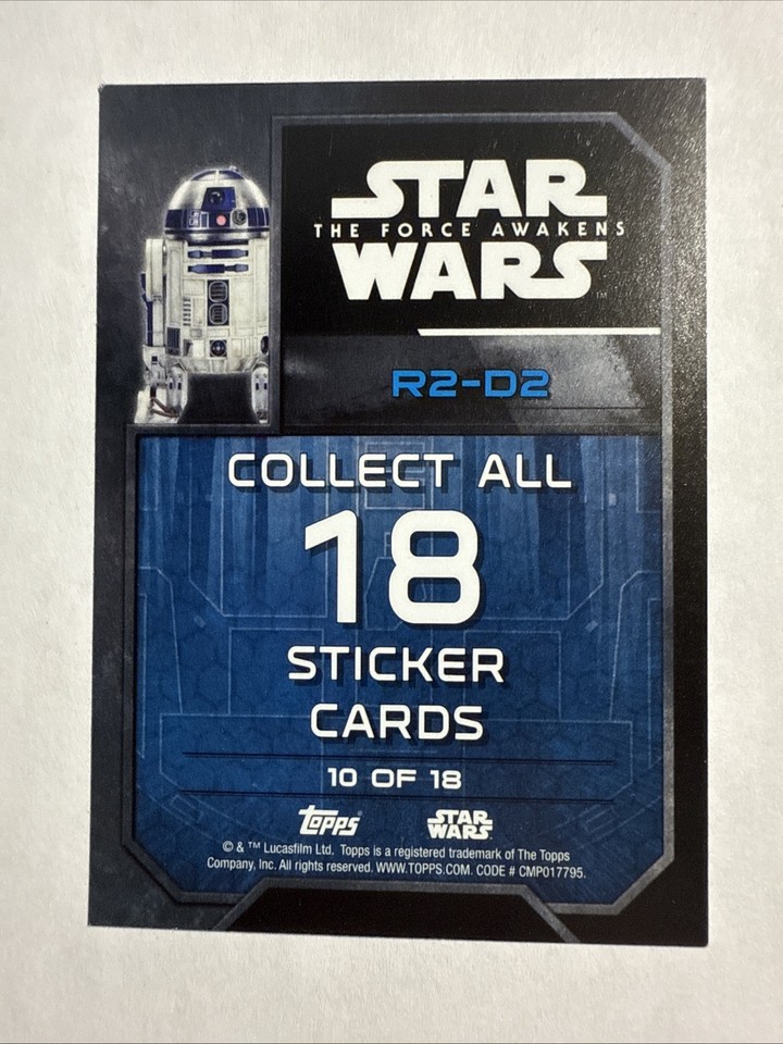 2016 Topps Star Wars The Force Awakens Series 2 Character Stickers #10 ...