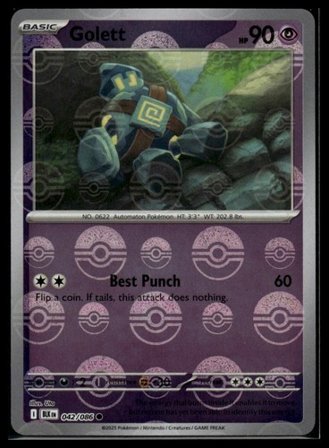 Golett (Poke Ball Pattern) SV: Black Bolt 042/086 Holo NM | eBay UK