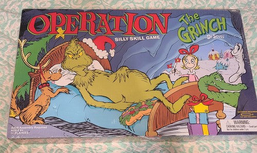 Operation Silly Skill Game Dr. Seuss The Grinch Hasbro 12 Funatomy NIB ...