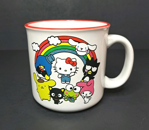Sanrio Hello Kitty Keroppi Purin Chococat My Melody Coffee Mug Rainbow ...