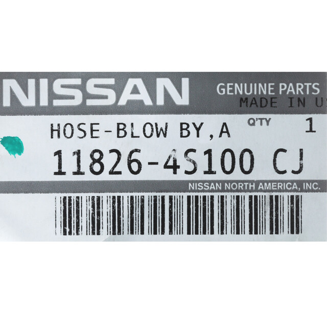 Genuine Nissan Hose-Blow By A 11826-4S100 | eBay