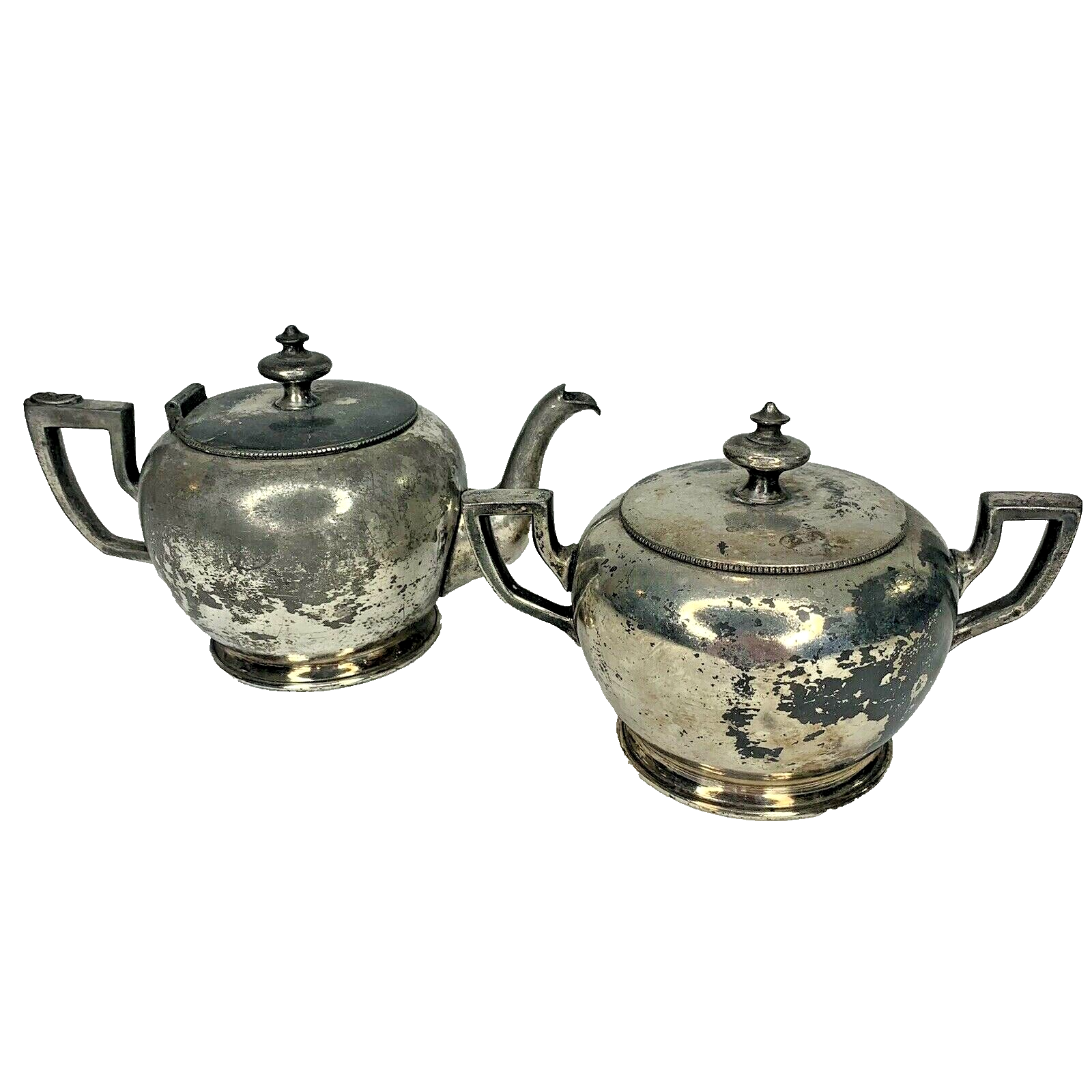 Simpson Hall Miller & Co Silverplate Teapot And Sugar Pot American ...