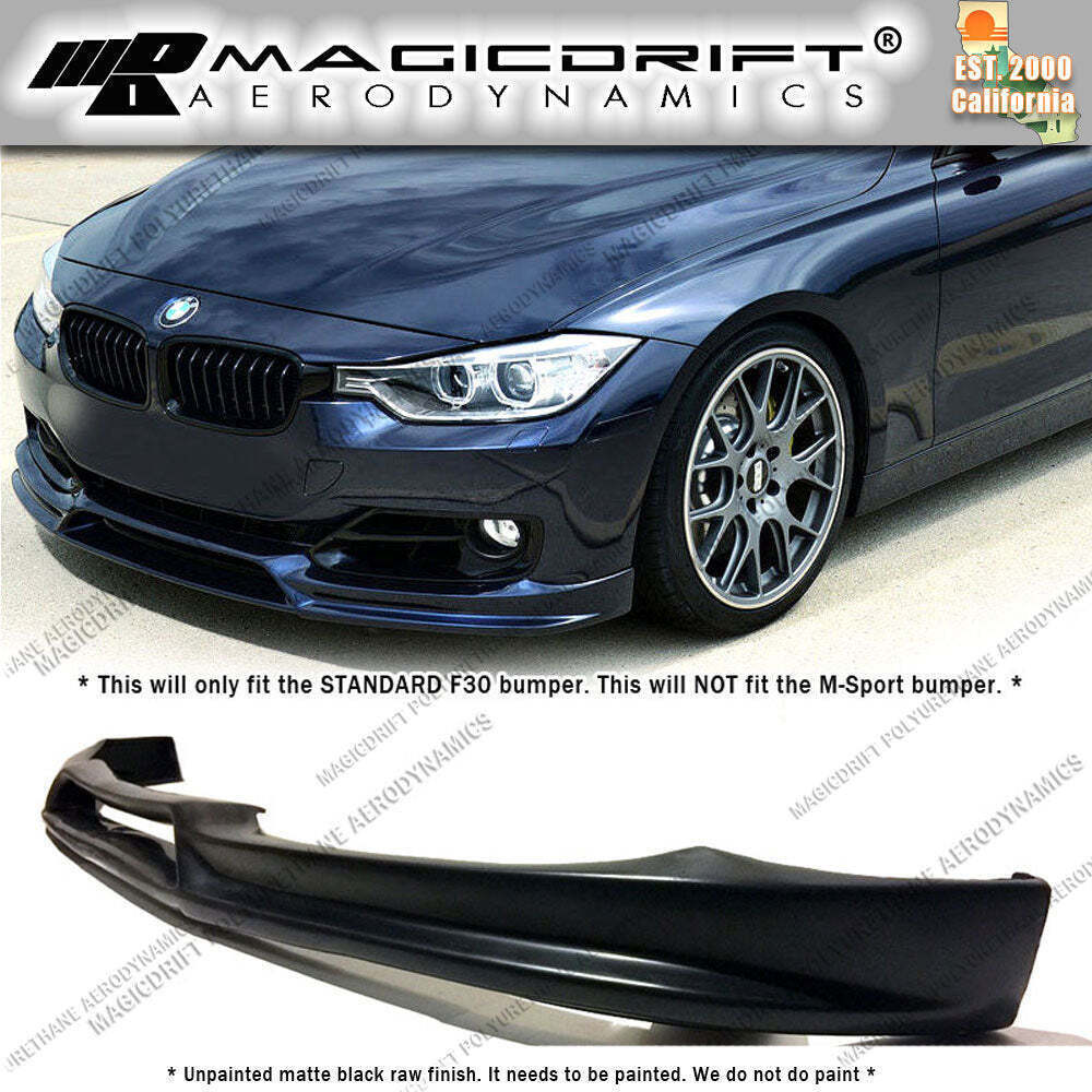 For 12-15 BMW F30 Base 3-Series 3D Style PU Front Bumper Lip Spoiler ...