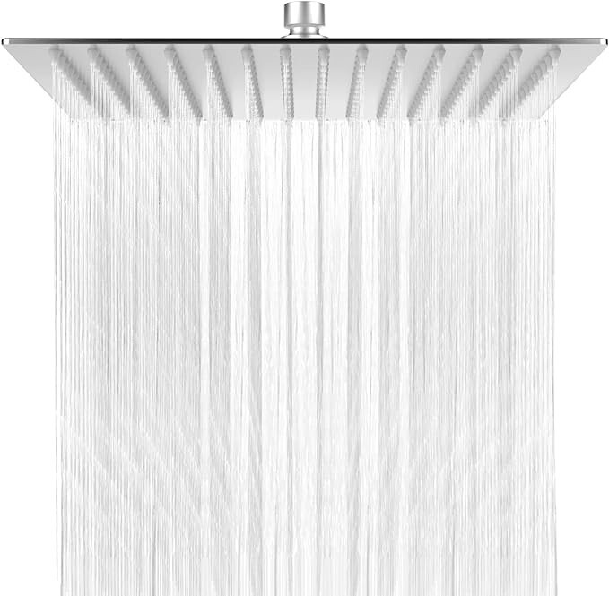 Bathroom Thermostatic Exposed Shower Mixer Twin head Large Square Bar ...