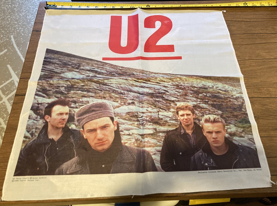 U2 Irish Rock Band 1984 Art Banner Tapestry Vintage And Rare War Album ...