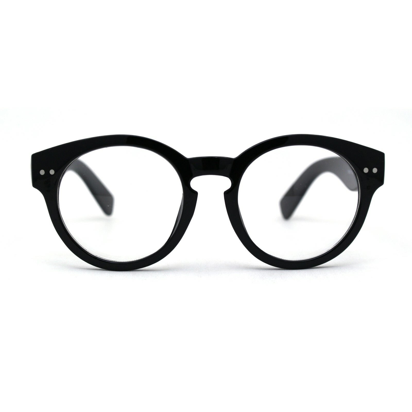 Trendy Retro Italian Fashion Clear Lens Keyhole Shape Plastic Frame Eye ...