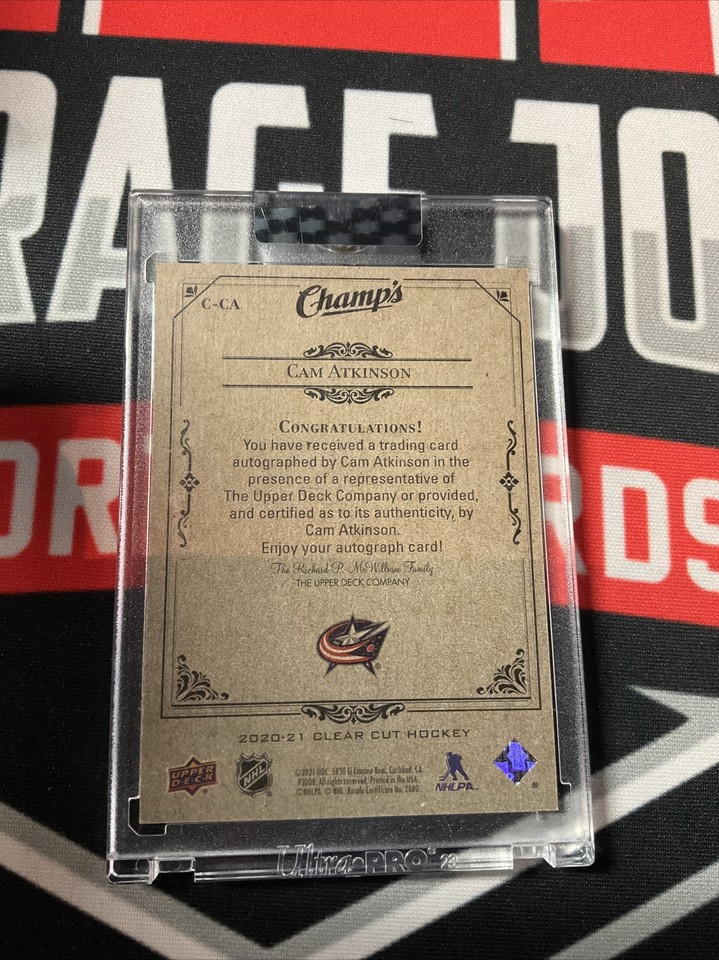 2020-21 Upper Deck Clear Cut Champs Autograph Auto Cam Atkinson⚡️ | eBay